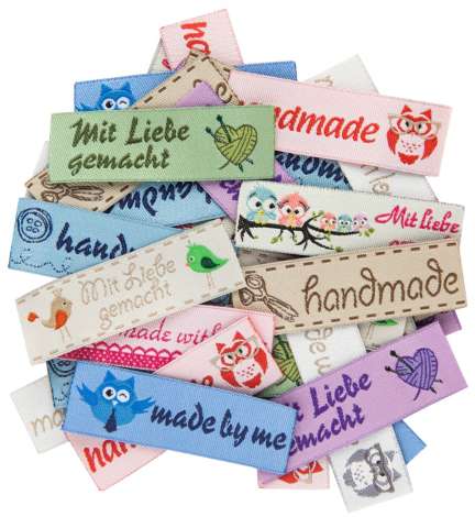 buttinette labelset, afmeting: 5,5 x 1,6 cm, inhoud: 40 stuks online ...
