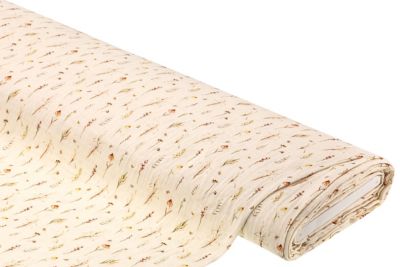 Mousseline/dubbele gaas "Weidebloemen", crème-kleur online kopen ...