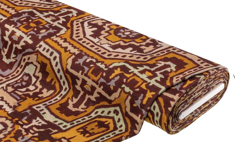 Tissu maille "Maya", marron/coloré | acheter en ligne sur buttinette ...