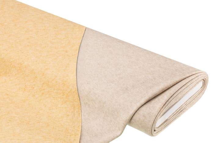 Tissu maille fine double face, écru naturel/jaune clair | acheter en ...