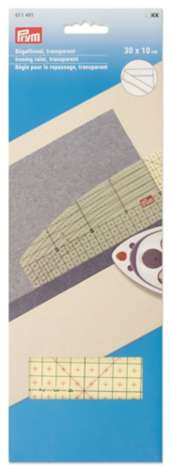 Prym strijkliniaal, transparant, hittebestendig, afmeting: 30 x 10 cm ...