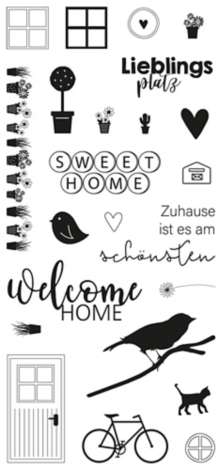 Clear Stempel-Set "Welcome Home" online kaufen | buttinette Bastelshop