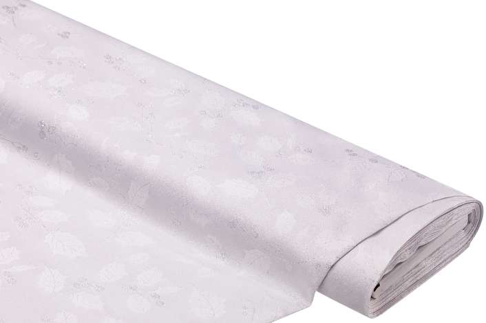 Jacquard "Ilex-Zweige" mit Glitzergarn, weiß/silber online kaufen ...