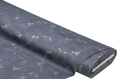 Jacquard "Ilex-Zweige" mit Glitzergarn, grau/silber online kaufen ...