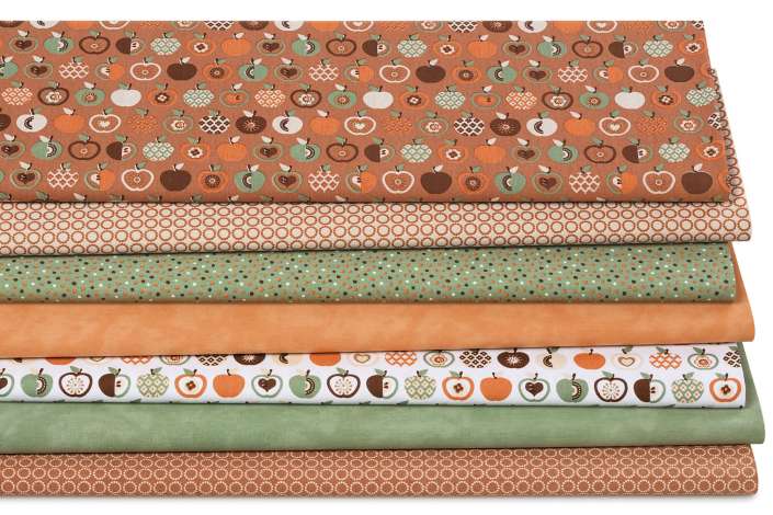 Patchwork- und Quiltpaket "Äpfel", braun-color online kaufen | buttinette Bastelshop