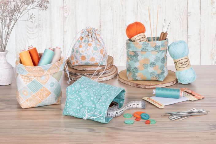 Näh-Set "Geschenksäckchen mint/apricot", 4 Stück online kaufen ...