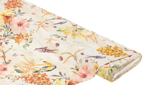 Dekostoff Tropic Blumen "Lorena", natur-color online kaufen ...